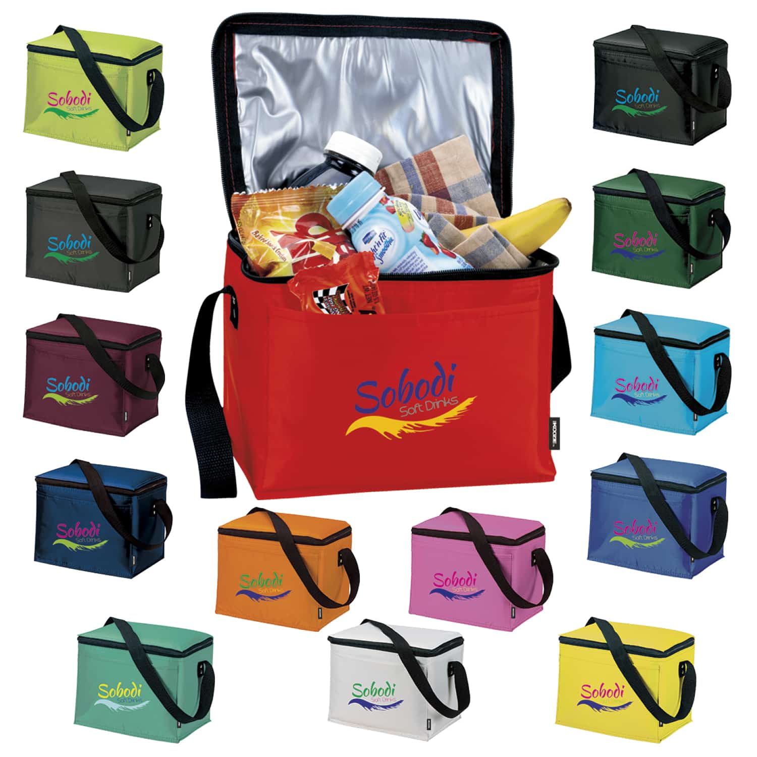 Custom Koozie® Six-Pack Cooler with Logo | BrandedCoolers.com