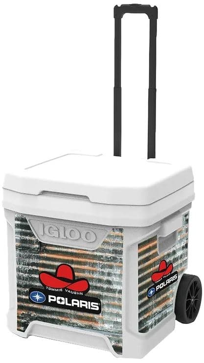 Custom Igloo® Ice Cube 60 Qt. Roller Cooler (White) with Logo ...